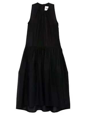 JIL SANDER Wool Midi Dress - Black