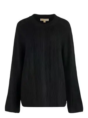 Michael Kors Ribbed-knit Merino Wool Sweater - Black