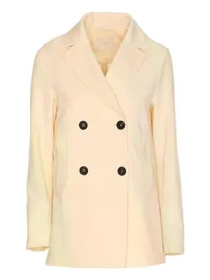 CIRCOLO 1901 Stretch-cotton Double-breasted Coat - Neutrals