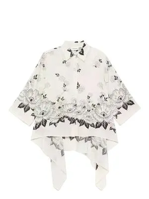 P.a.r.o.s.h Floral-print Shirt - Neutrals