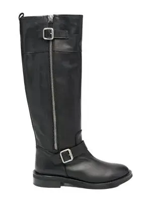 VIA ROMA 15 Leather Boots - Black
