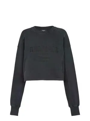 Balmain Logo-embroidered Sweatshirt - Grey