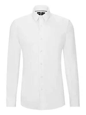 BOSS Tailored Cotton-blend Shirt - White