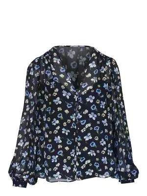 Veronica Beard Floral-print Blouse - Blue