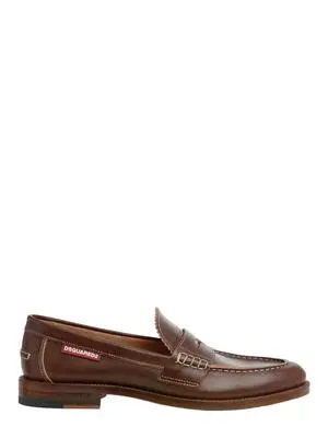 Dsquared2 Leather Loafers - Brown