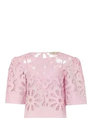 TEMPERLEY LONDON Guinevere Top - Pink