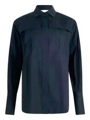 Patou Safari Poplin Shirt - Blue
