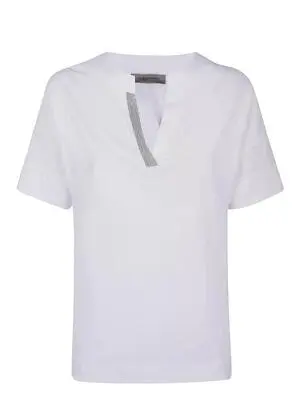 D.exterior Jersey Polo Top - White
