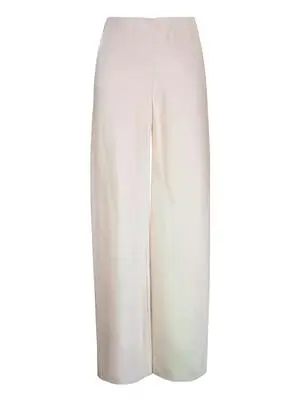 Vince High-waisted Satin Trousers - White