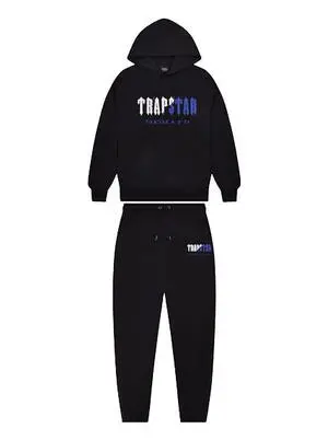 Trapstar Chenille Decoded Hoodie Tracksuit - Black/blue