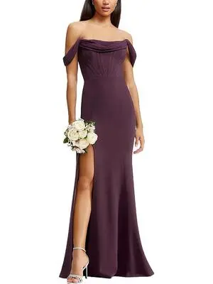 Dress The Population Melania Gown - Midnight Plum