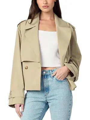 Joe's Jeans The Liz Cropped Trench Coat - Camel