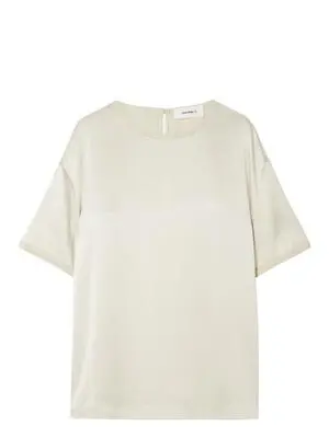 LISA YANG Silk T-shirt - Neutrals