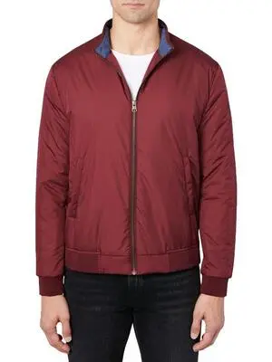 CON.STRUCT Solid Padded Hybrid Jacket - Burgundy