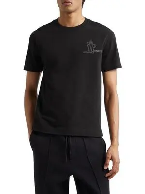 Moncler Logo Embellished T-shirt - Black