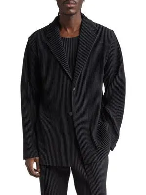 Issey Miyake Basics Pleated Blazer - Black