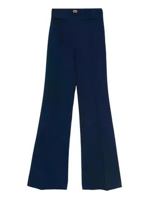 Elisabetta Franchi Crepe Trousers - Blue