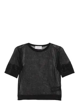 ERMANNO FIRENZE Sheer T-shirt - Black