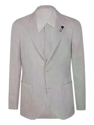 LARDINI Single-breasted Blazer - Grey