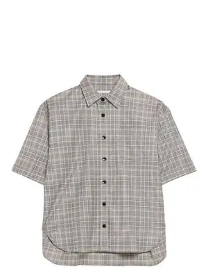 Maria Mcmanus Oversized Button-front Plaid Shirt - Grey Plaid