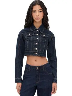 Lioness Daydream Crop Denim Jacket - Indigo