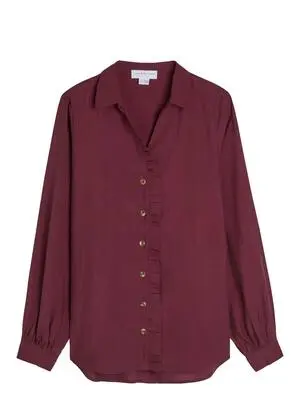 NEVER FULLY DRESSED Miley Ruffle-Trimmed Woven Shirt