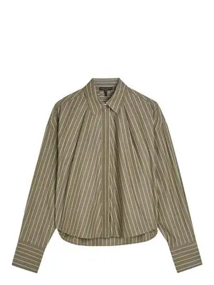 Rag & Bone Striped Cotton-poplin Shirt - Khaki