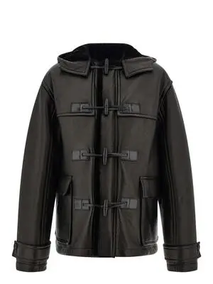 FERRAGAMO Deerskin Padded Blouson - Black