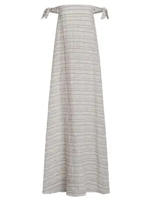 MARKARIAN Markarian Narcissus Striped-Organza Gown