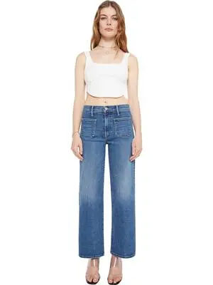 MOTHER MOTHER The Patch Pocket Mid Rise Maven Ankle Let's Split Jeans