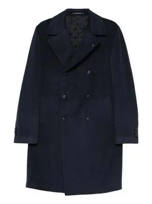 Tagliatore Notched Lapel Coat - Blue