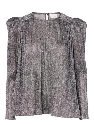 Isabel Marant Eylia Pleated Top - Silver