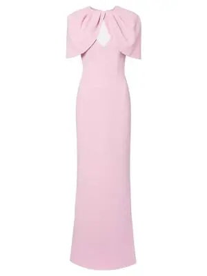 Rebecca Vallance Xena Caped Crêpe Gown - Pink
