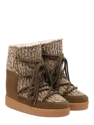 Isabel Marant Suede-trimmed Snow Boots - Brown