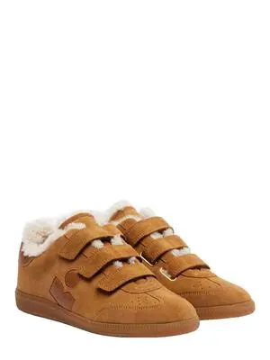 Isabel Marant Beth Shearling-lined Suede Sneakers - Brown