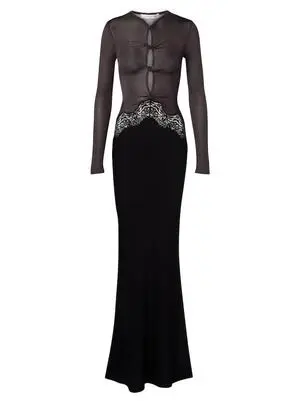 Christopher Esber Cutout Lace-trimmed Maxi Dress - Black