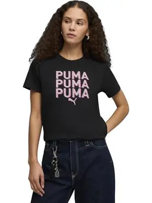 PUMA Stacked Graphic T-Shirt Black