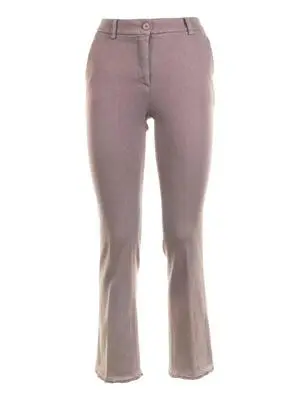 VIA MASINI 80 Frayed-hem Trousers - Pink