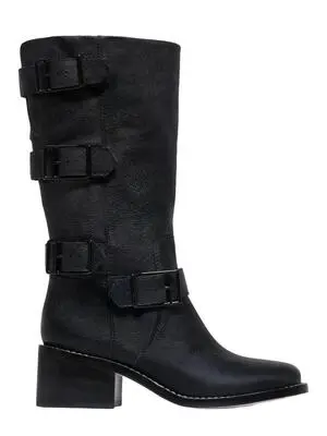 Bernardo 1946 65mm Leather Triple-buckle Boots - Black