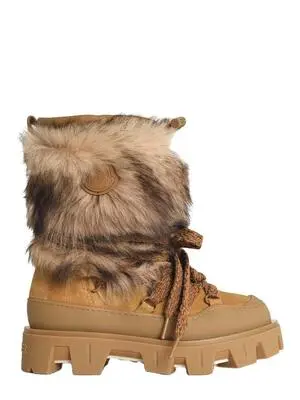 Moncler Peak Après Boots With Shearling - Brown