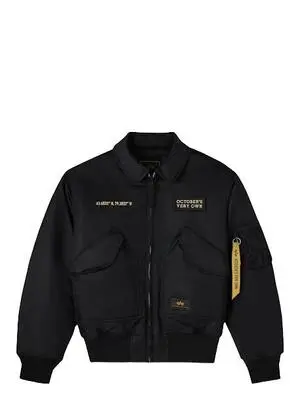OVO Alpha Industries Cw 45/p Bomber Jacket - Black