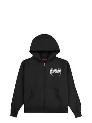 PLEASURES Pond Zip Up Hoodie - Black