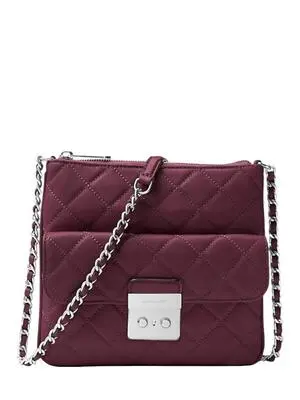 Michael Kors Sloan Medium Quilted Leather Crossbody Bag - Plum
