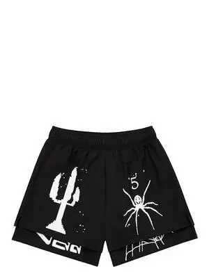 SP5DER Double Layer Vaa Short - Black
