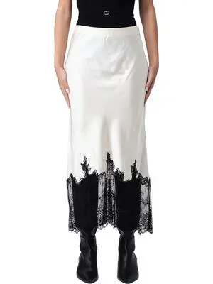 TWINSET Lace Hem Skirt - White