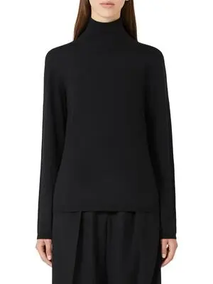 Max Mara Long Sleeve Turtleneck Sweater Black