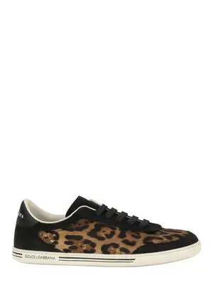 Dolce & Gabbana Leopard Print Sneakers - Natural