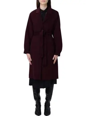 TWINSET Tie Detailed Coat - Wine