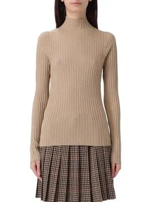 Liu Jo Ribbed Turtleneck Sweater - Beige