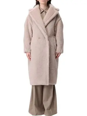Max Mara Fur Coat Beige
